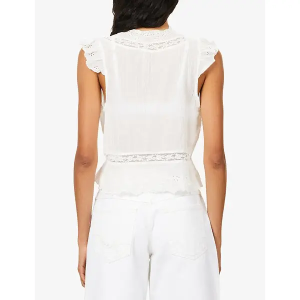 Free People Embroidered Cotton Top
