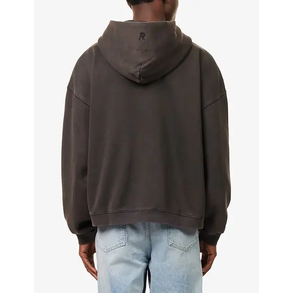 REPRESENT Zip-up Cotton Hoody With Monogram Embroidery