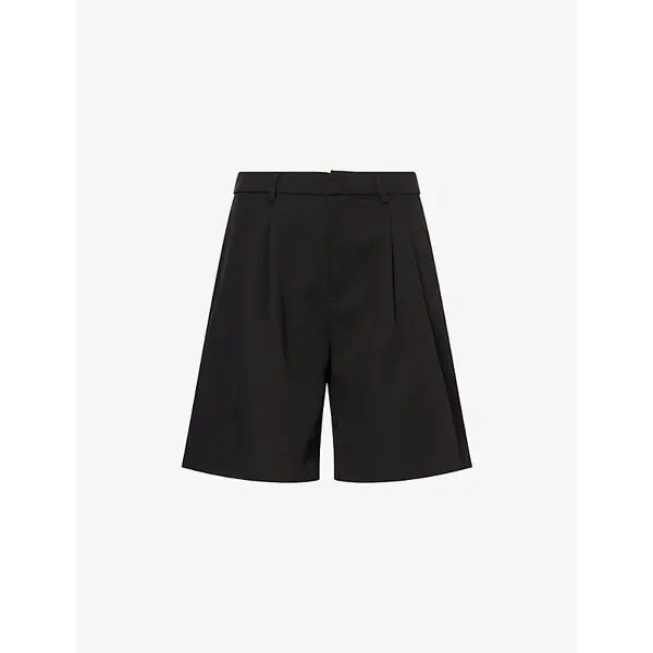THE COUTURE CLUB Tailored Longline Woven Bermuda Shorts - Black
