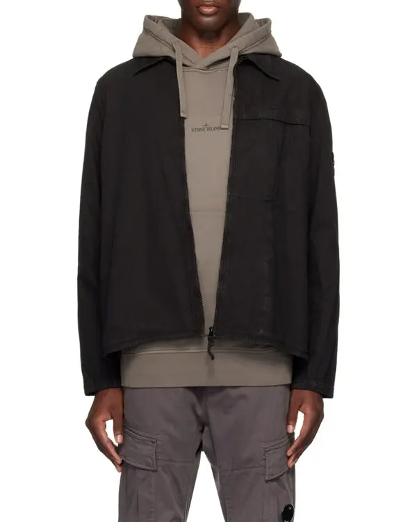 Stone Island Zip-up Long-sleeved Shirt