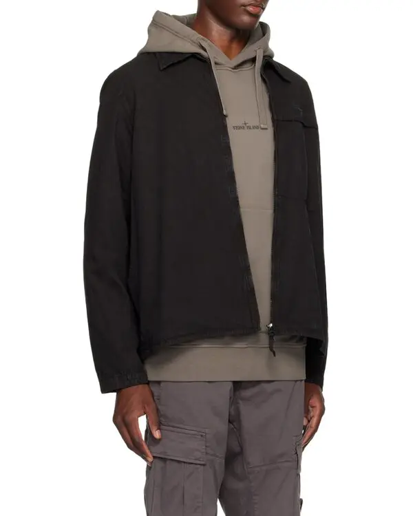 Stone Island Zip-up Long-sleeved Shirt