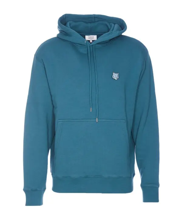 Maison Kitsuné Bold Fox Head Patch Drawstring Hoodie