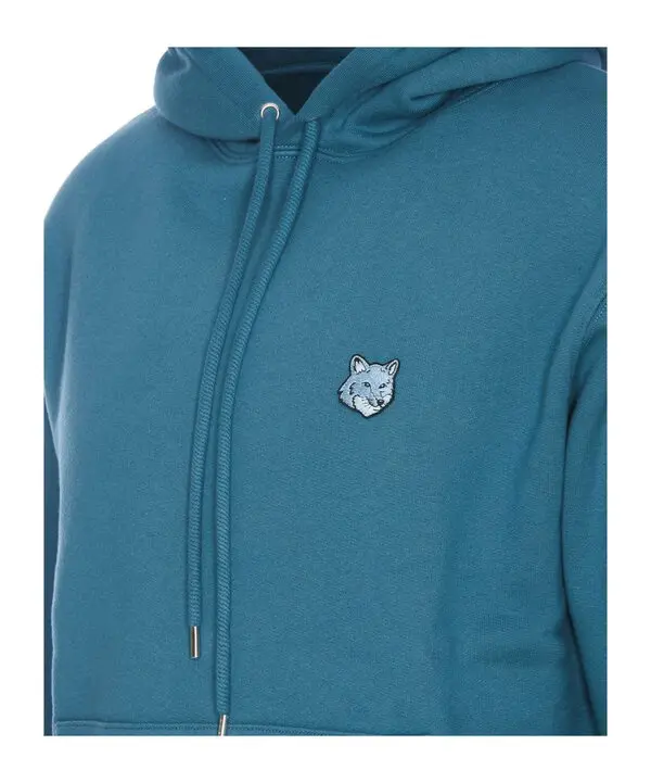 Maison Kitsuné Bold Fox Head Patch Drawstring Hoodie