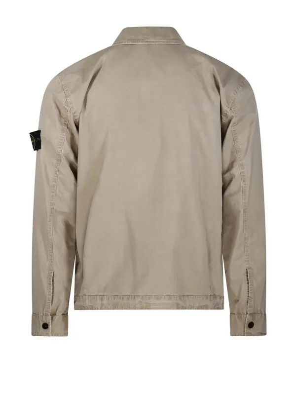 Stone Island Compass Patch Zip-up Shirt Jacket