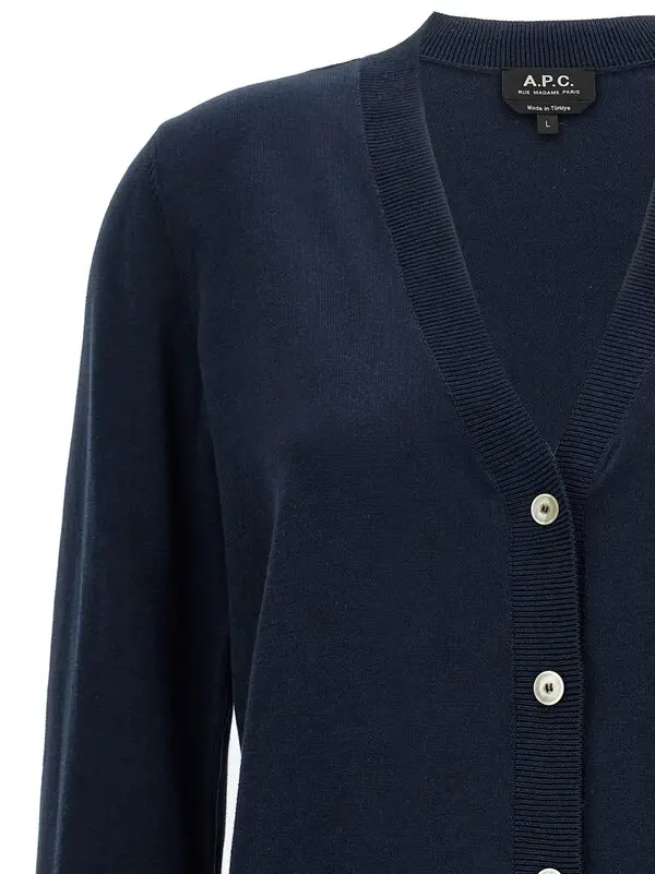 A.p.c. Logo Detailed V-neck Cardigan