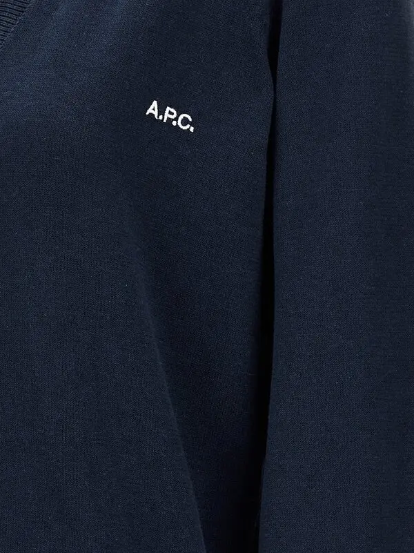 A.p.c. Logo Detailed V-neck Cardigan