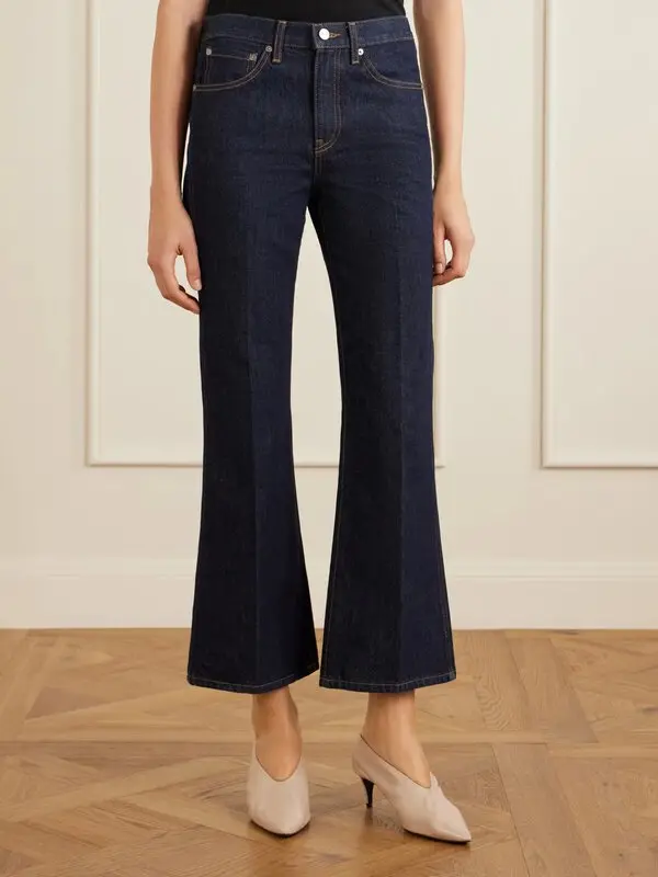 Khaite Clara Mid-rise Flared Jeans - Indigo