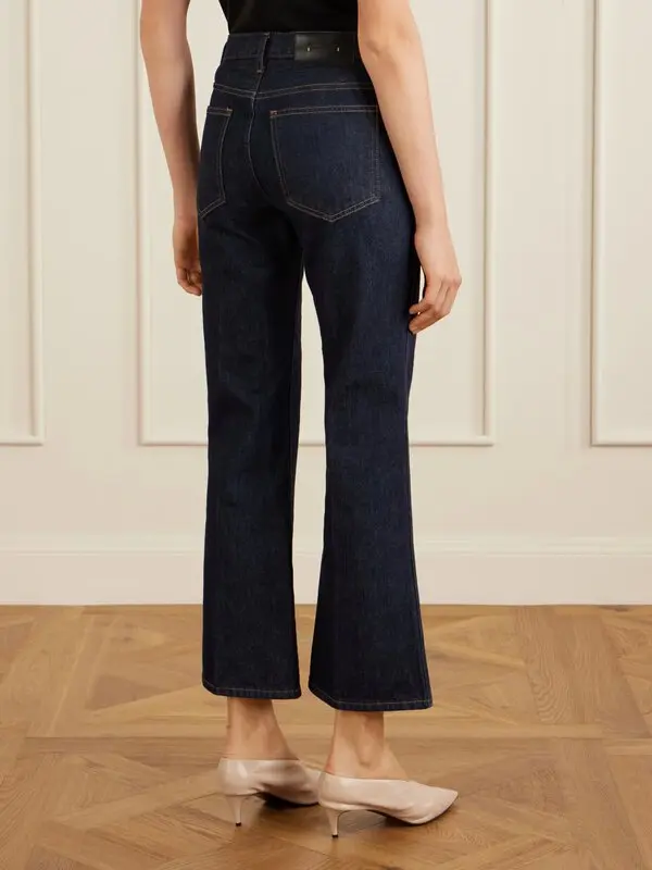 Khaite Clara Mid-rise Flared Jeans - Indigo