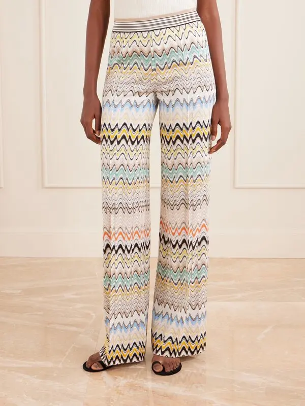 Missoni Striped Crochet Wide-leg Pants