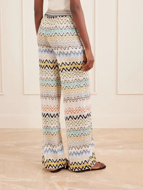 Missoni Striped Crochet Wide-leg Pants