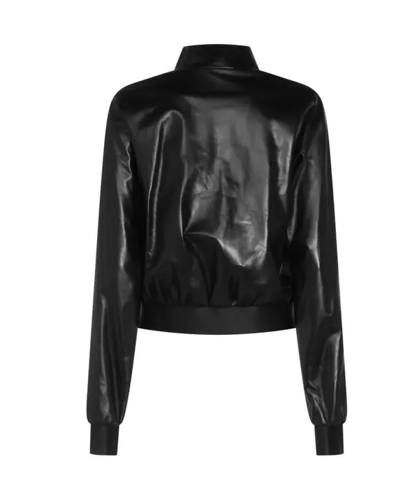 Gucci Soft Leather Zip-up Bomber Jacket - Black