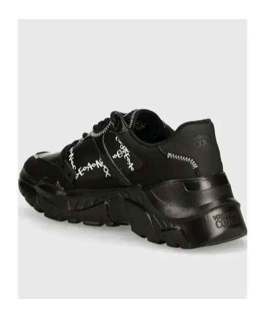 Versace Chain-link Printed Lace-up Sneakers