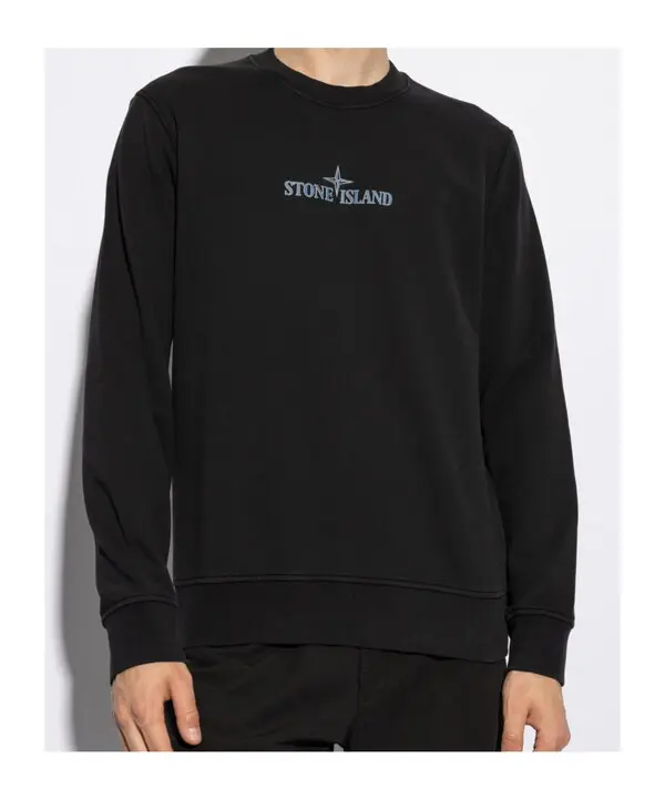 Stone Island Logo-print Cotton Sweatshirt