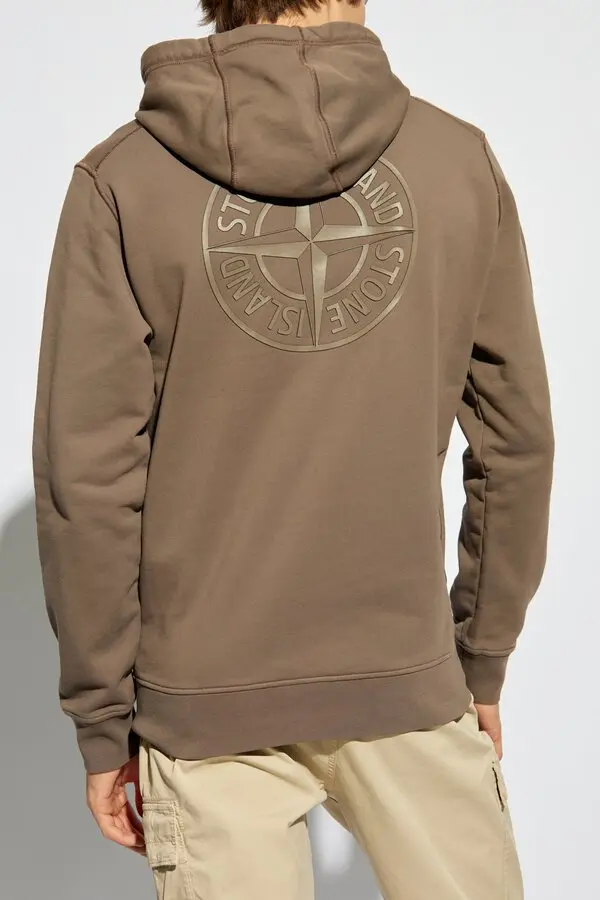 Stone Island Logo-print Cotton Hoodie