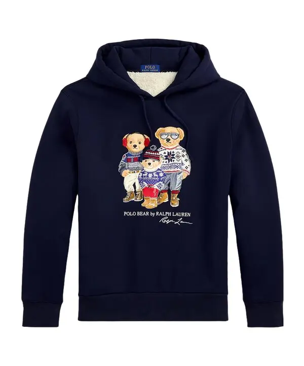 Ralph Lauren Polo Polo Bear Print Hoodie - Navy