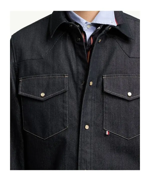 Moncler Denim Long Sleeve Shirt