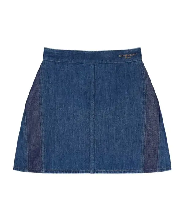 Givenchy Mini Cocoon Skirt In Denim - Medium Blue