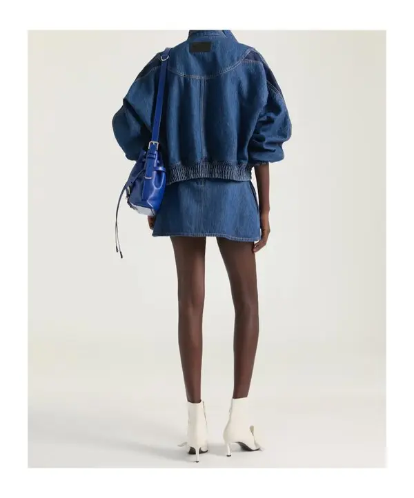 Givenchy Mini Cocoon Skirt In Denim