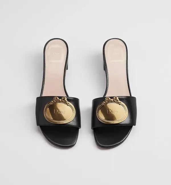 Dior Médaillon Buckle Heeled Slide