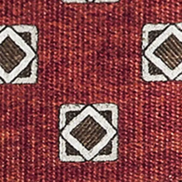 Brunello Cucinelli Silk Geometric Square Scarf - Orange