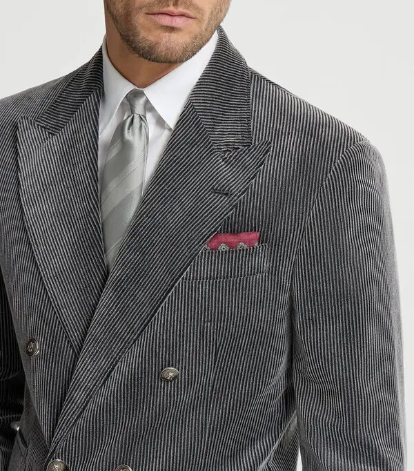 Brunello Cucinelli Silk Medallion Pocket Square - Red
