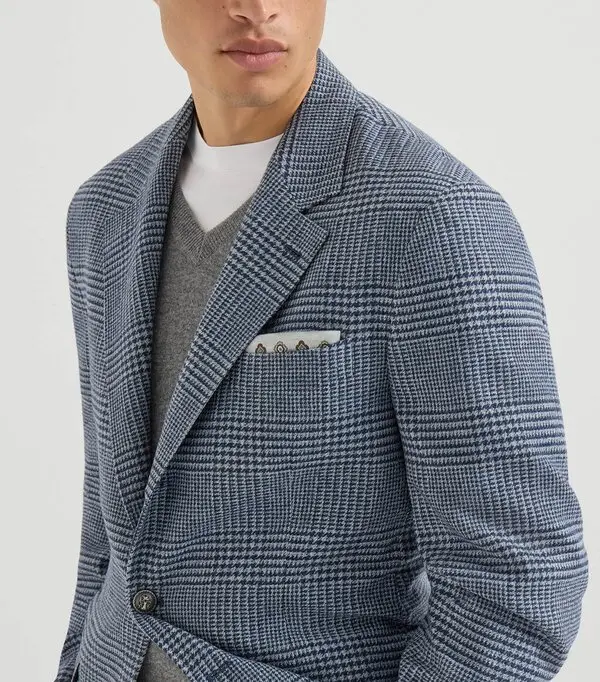 Brunello Cucinelli Silk Medallion Pocket Square