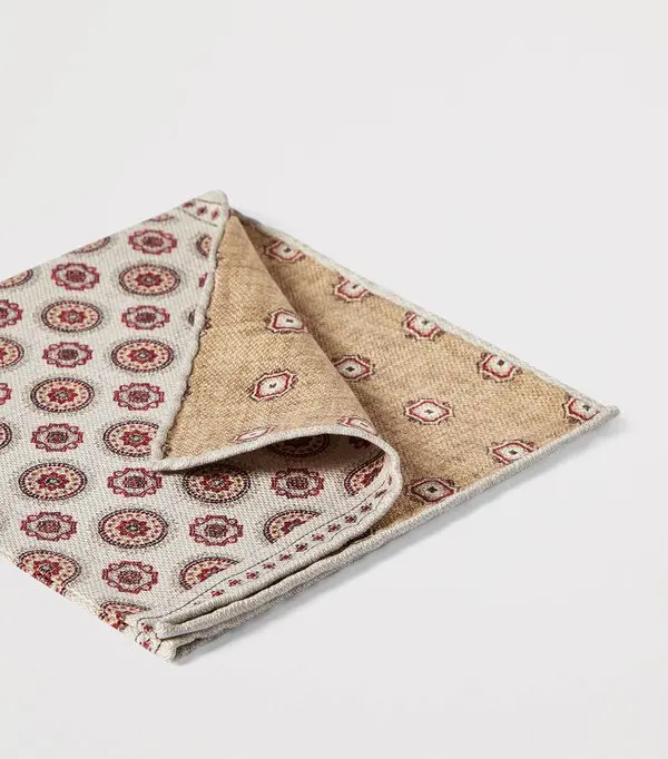 Brunello Cucinelli Silk Pocket Square - Blue