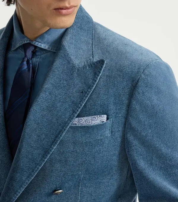 Brunello Cucinelli Silk Polka-dot Pocket Square