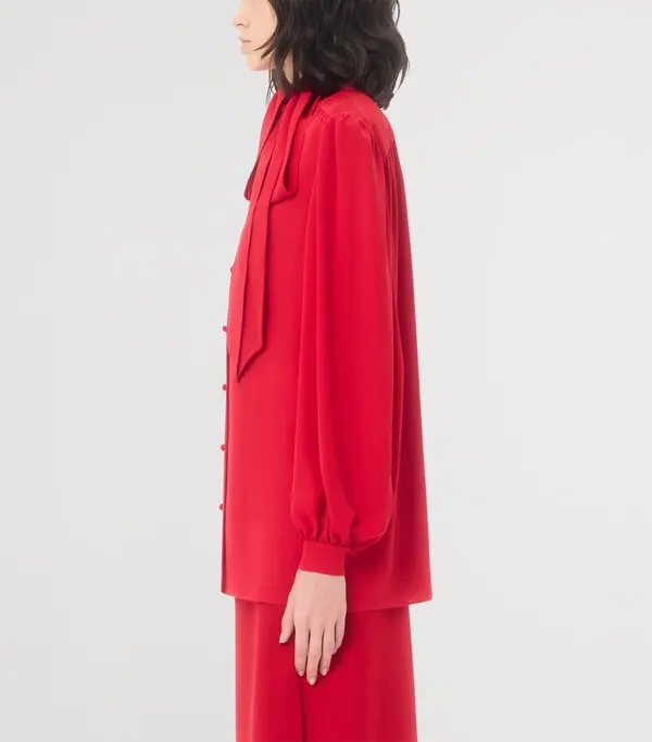 Valentino Garavani Tie-detail Silk Blouse