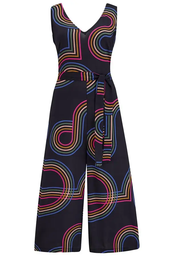 SUGARHILL BRIGHTON Lamiah Jumpsuit Retro Racer - Black