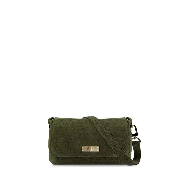 APATCHY LONDON The Maisie Mini Suede Bag - Green