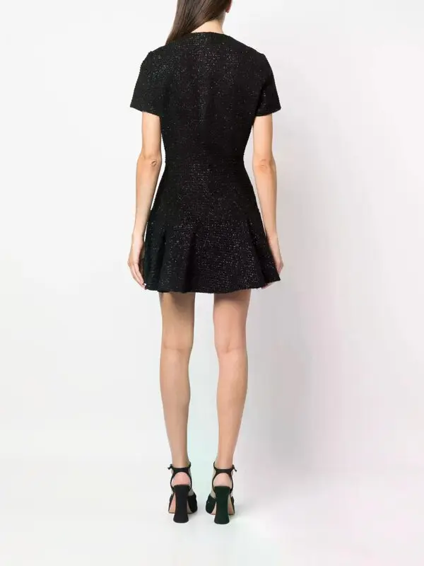 Maje Flared Tweed Minidress