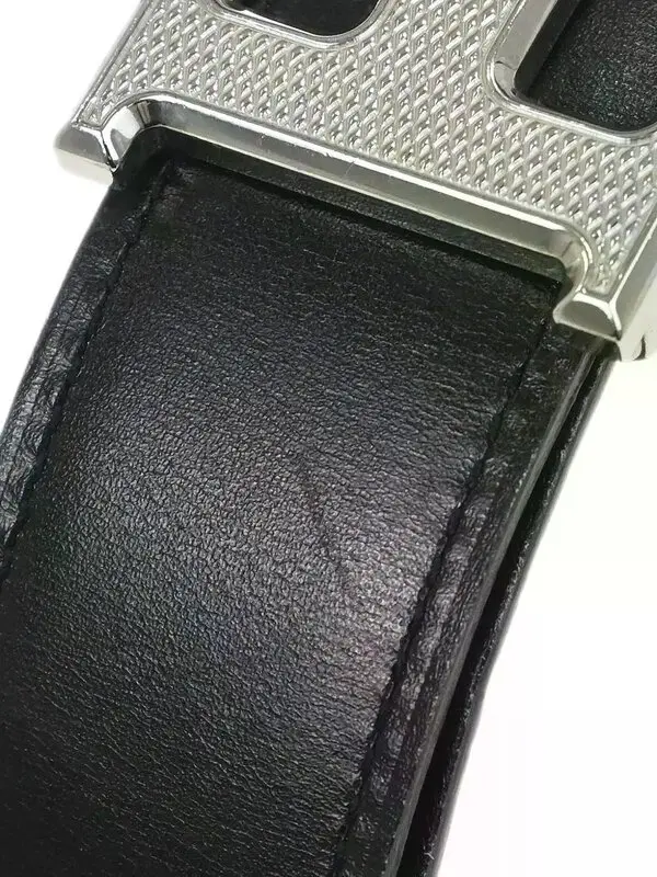 Hermès Constance Reversible Belt With Guilloché H Buckle - Black