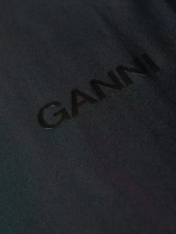 GANNI Chest Logo-print Swimsuit