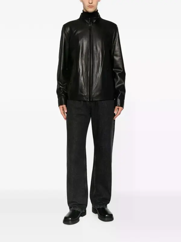 SERGIO MORETTI FIRENZE Zip-up Leather Jacket
