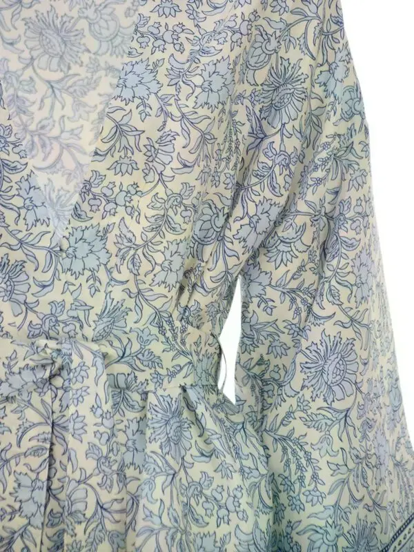 MC2 SAINT BARTH Silk Floral Print Kimono
