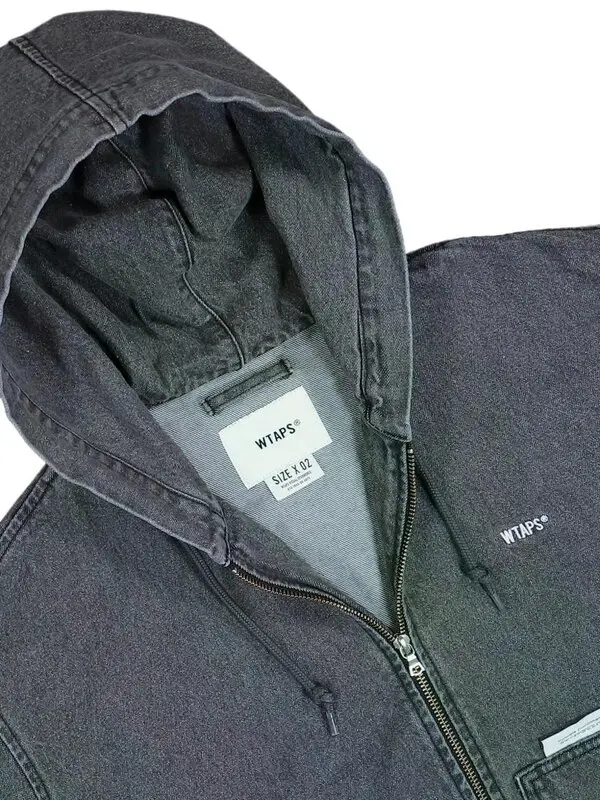 WTAPS Denim Zip-up Hoodie - Black