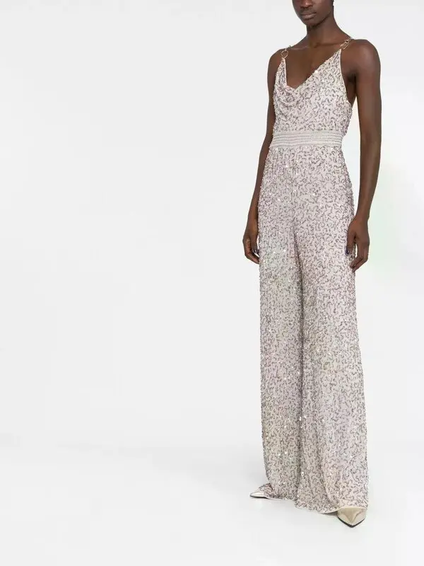 Alice + Olivia Riska Cowl Neck Jumpsuit
