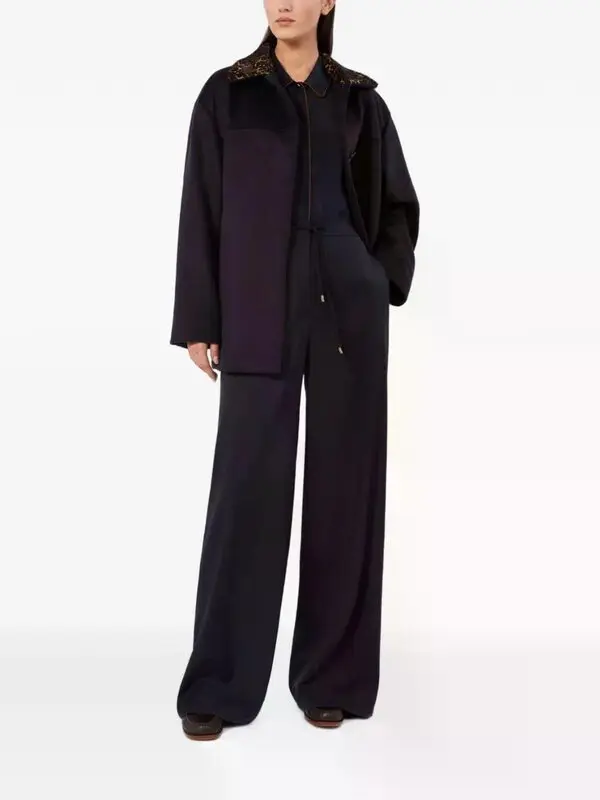 Max Mara Virgin Wool Drawstring Trousers