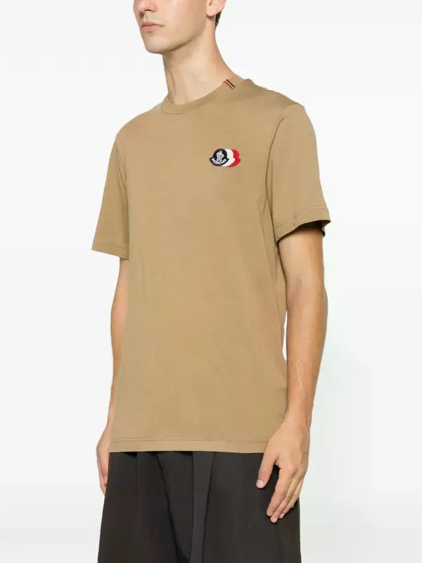 Moncler Logo-patch T-shirt - Neutrals
