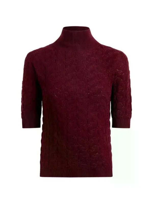 Etro Wool Mock-neck Sweater With Paisley Detailing - Red