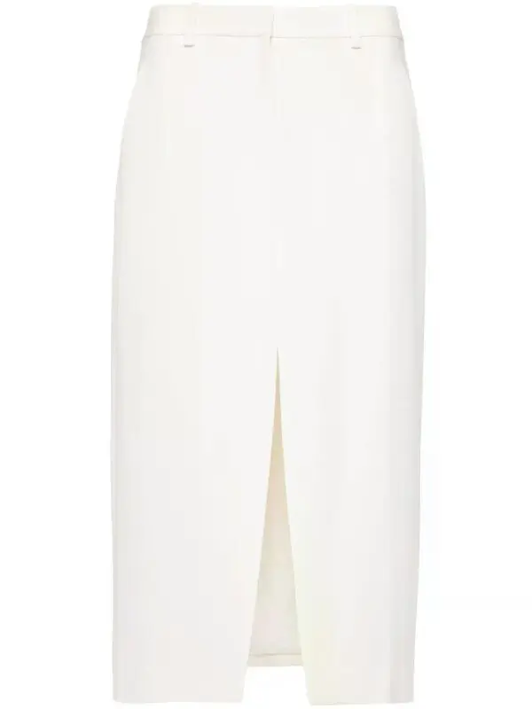Theory Slit Detail Straight Skirt - Neutrals