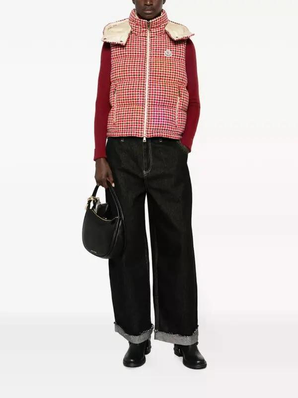 Moncler Houndstooth Pattern Padded Gilet
