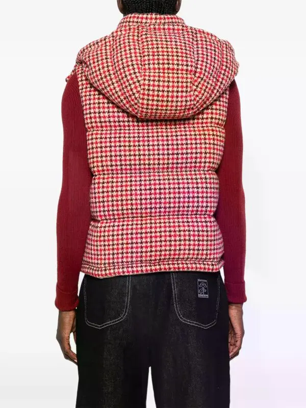 Moncler Houndstooth Pattern Padded Gilet