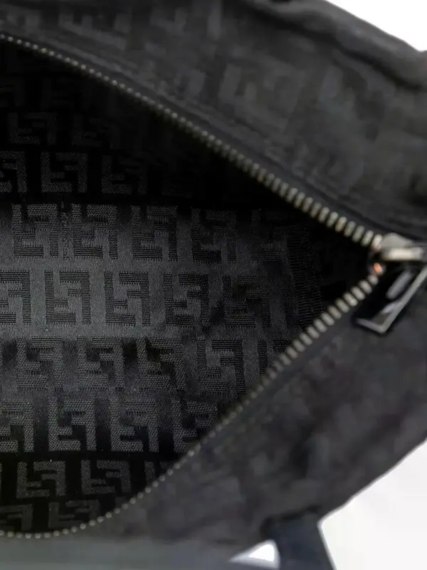 Fendi Mini Zucchino Canvas Handbag - Black