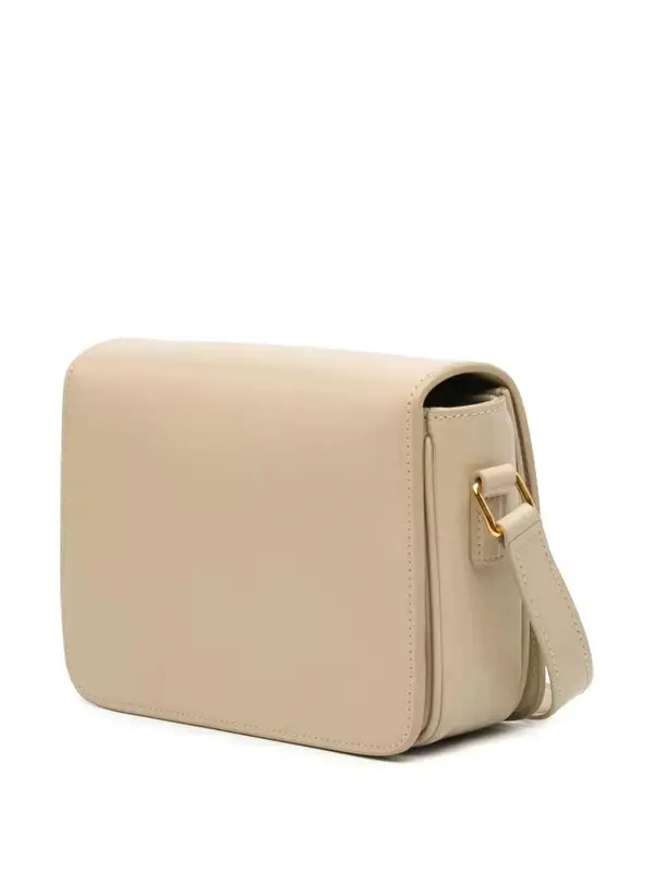 Celine Shiny Calfskin Triomphe Crossbody Bag - Neutrals