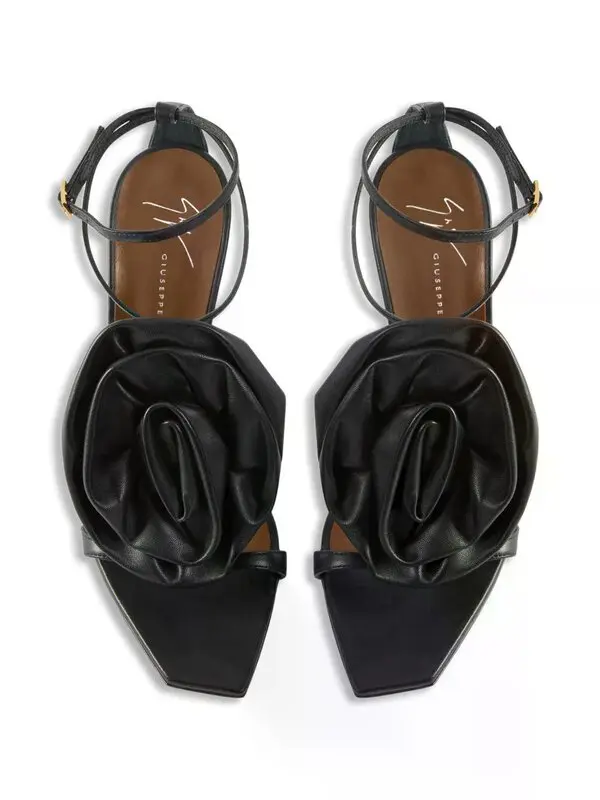 GIUSEPPE ZANOTTI Cursed Flower 105 Sandals - Black