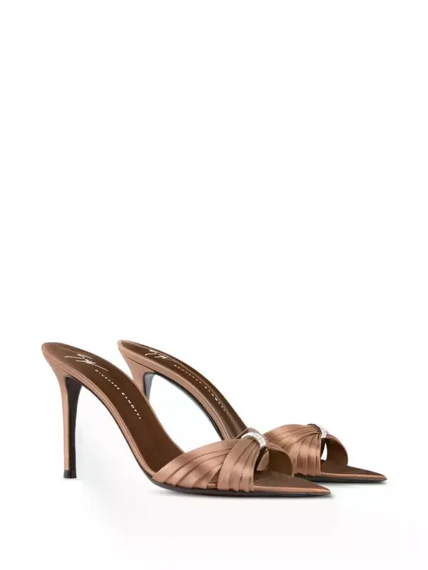 GIUSEPPE ZANOTTI Lumière 90 Mules - Neutrals