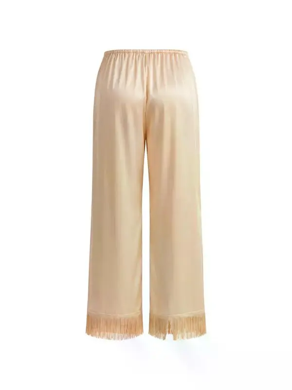 DÔEN Lavon Fringe-trim Straight Trousers