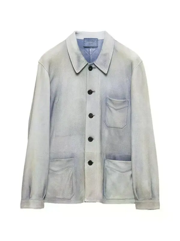 Prada Distressed Suede Caban Jacket
